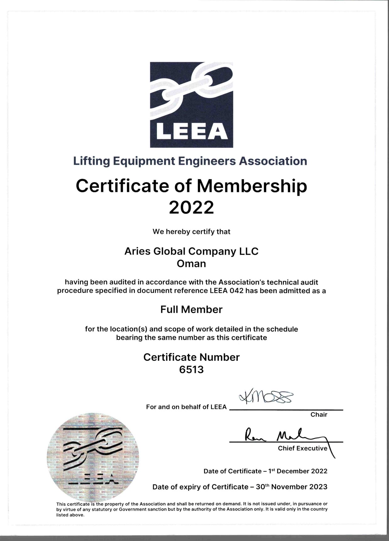 Marine Certificates | ISO | DNV | Approvals - UAE | ARIES